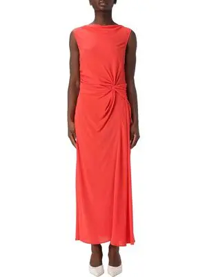 Moschino Knotted Maxi Dress - Red