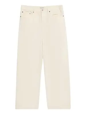 FRAME Baggy Five-pocket Jeans - Off White Grind