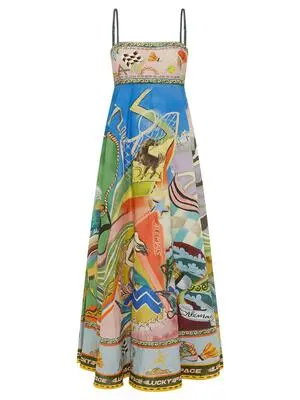 ALEMAIS Lucky Pace Linen Sundress - Multi