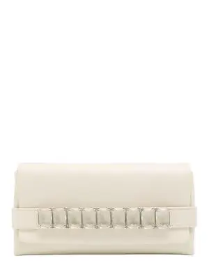 JIMMY CHOO Kya Crystal-embellished Clutch - Latte/crys