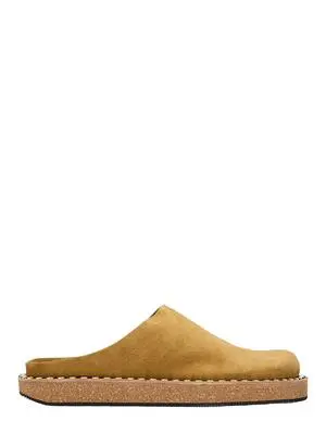 Loewe Rivet Calfskin Suede Mules - Medium Tabacco