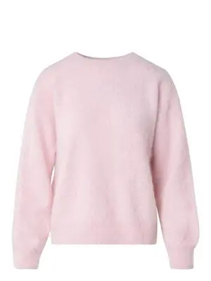 Akris Brushed Cashmere Crewneck Sweater - Powder Pink