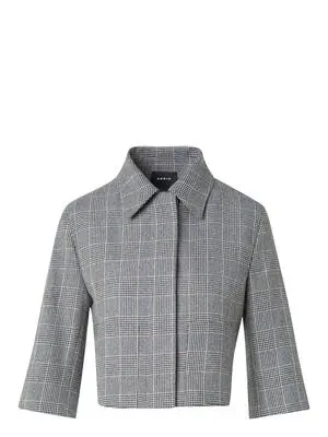 Akris Winslow Prince Of Wales Check Cashmere Jacket - Black-terra