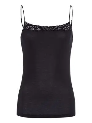 Hanro Moments Lace-trimmed Camisole - Black