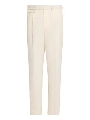 Dunhill Linen Pleated Trousers - Ecru