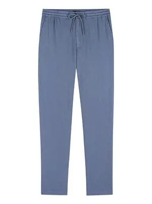 Rails Callum Cotton And Linen Drawstring Pants - Washed Blue