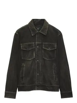 Rag & Bone Suede Trucker Jacket - Black