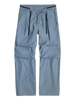 G-star Raw Pleated Wide Leg Denim Pants - Faded Breeze