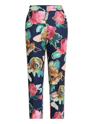 Lela Rose Printed Crepe Ankle Pants - Multi