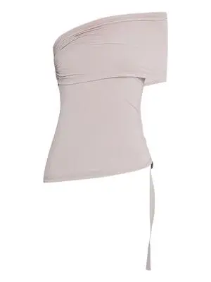 Helmut Lang Asymmetric Jersey Top - Grey Lavender - Xlz