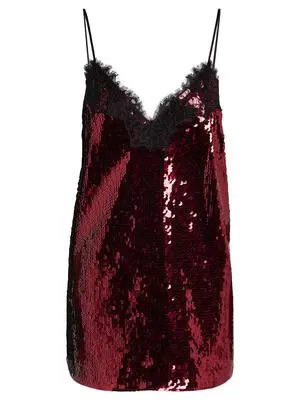 Retrofete Sequin Mini Dress - Port