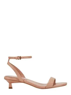 Marc Fisher Alona Ankle-strap Kitten Heel Sandals - Mocha Mousse