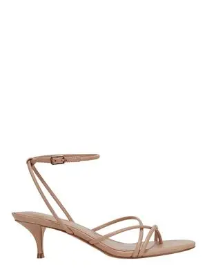 Marc Fisher Ballen Leather Kitten Heel Sandals - Arena
