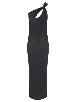 Federica Tosi Cut Out Knitted One-shoulder Dress - Black