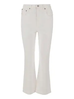 Tory Burch Stretch Cotton Denim Jeans - White