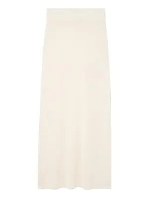 TOTEME Lyocell And Cashmere-blend Maxi Skirt - White