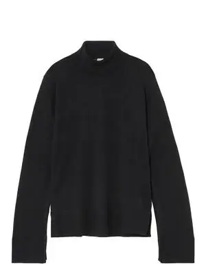 TOTEME Lyocell-blend Turtleneck Sweater - Black