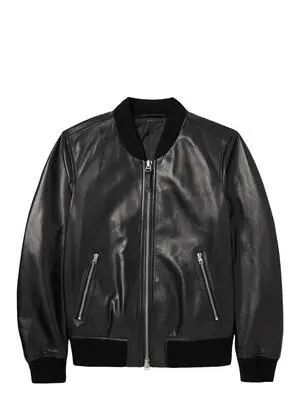 TOM FORD Leather Bomber Jacket - Black