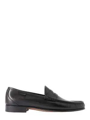 TOM FORD York Full-grain Leather Penny Loafers - Black