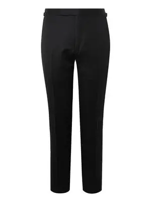 TOM FORD Shelton Slim-fit Tapered Trousers - Black