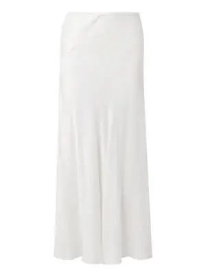 THE ROW Luce Washed-satin Maxi Skirt - Off-white