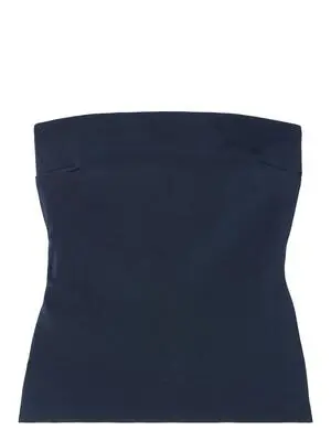 ESSE STUDIOS Illi Strapless Knitted Top Blue