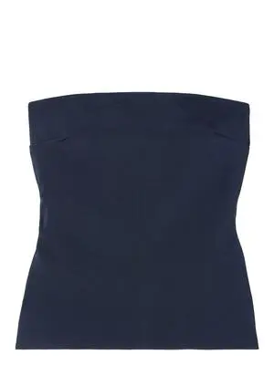 ESSE STUDIOS Illi Strapless Knitted Top Navy