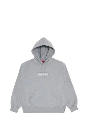 Supreme Box Logo Hooded Sweatshirt Grey