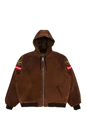 Supreme Leather Hooded Work Jacket - Tan
