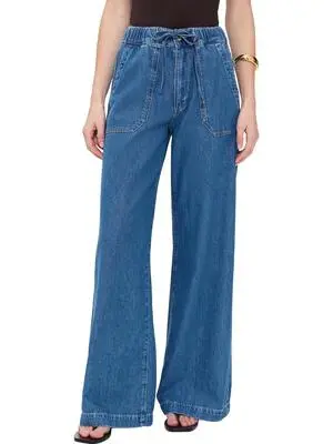 Paige Wide Leg Denim Pants - Nimes
