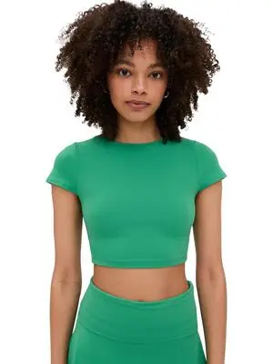 Year Of Ours Studio Cropped Tee - Classic Green