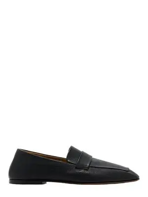 THE ROW Leather Loafers - Black