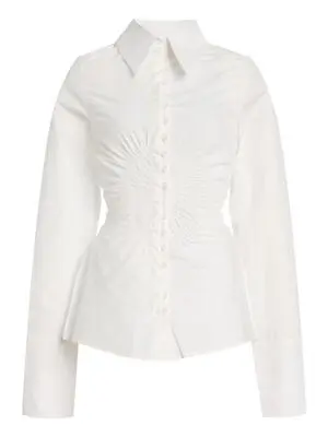 S.S.DALEY Eva Cotton-poplin Shirt - White