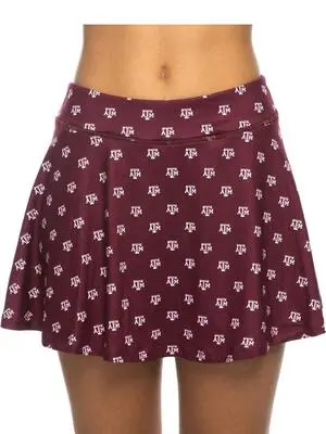 ZOOZATZ Texas A&m Aggies All-over Print Flowy Skort By - Maroon