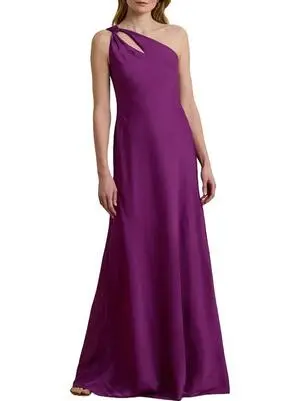 Ralph Lauren Cutout One-shoulder Gown - Purple Dawn