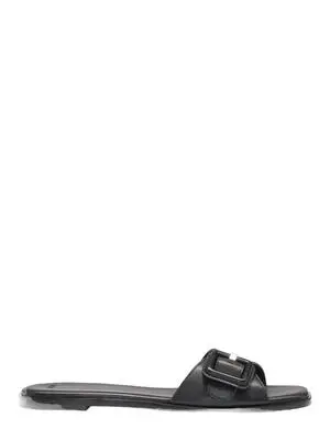BOSS Charlize Leather Slide Sandal - Black