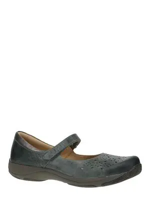 Dansko Stacy Wide Mary Jane Flat - Lake Waxy Burnished