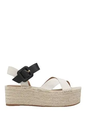 BOSS Espadrille Ankle Strap Platform Wedge Sandal - Natural