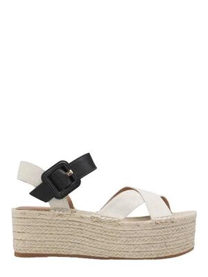 BOSS Espadrille Ankle Strap Platform Wedge Sandal - Natural
