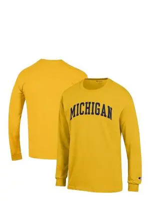 Champion Michigan Wolverines Basic Arch Long Sleeve T-shirt - Maize