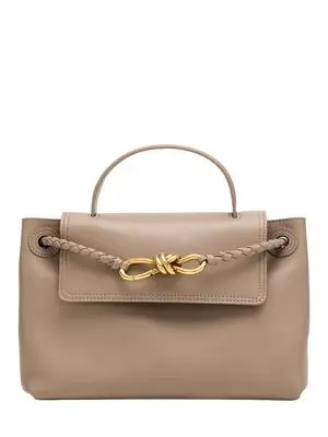 Bottega Veneta Ciao Ciao Small Calfskin Leather Crossbody Bag - Limestone