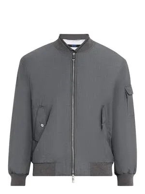 KNT Zip-Front Wool Bomber Jacket