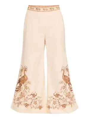 Zimmermann Ascension Flare Pants - Cream Tan Floral