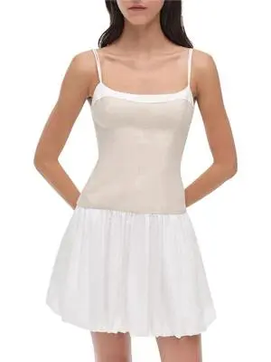 Simkhai Fifi Sleeveless Mini Bubble Dress - Sand Multi