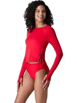 WATSKIN Sasha Long Sleeve Top - Bright Red