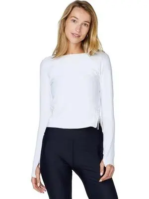 WATSKIN Sasha Long Sleeve Top - White