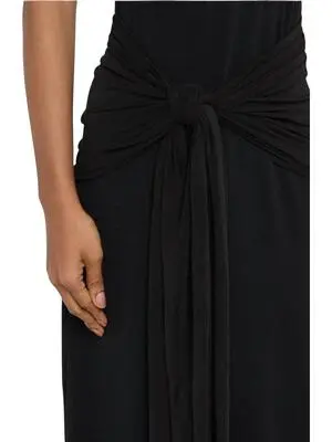 JBQ Rory Tie-front Midi Dress - Black