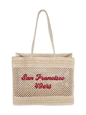 LOGO BRANDS San Francisco 49ers Coastal Tote Bag - Tan
