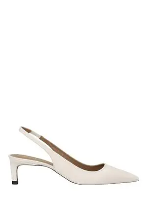 BOSS Janet Slingback Pointed Toe Pumps Open White