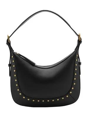 Mango Small Studded Shoulder Bag - Black